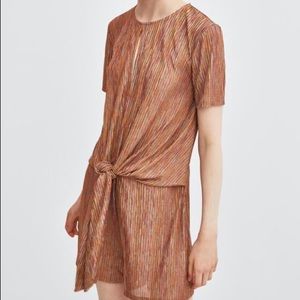 Zara | Shorts | Nwt Zara Striped Multicolor Playsuit Short S | Poshmark